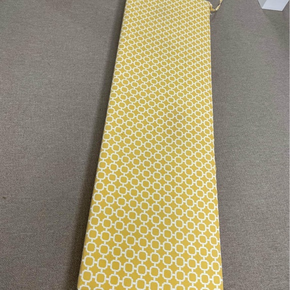 Accents | Long Bench Cushion Yellow And White | Poshmark